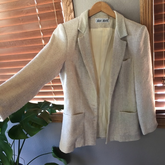 Vintage | Jackets & Coats | Vtg Oatmeal Linen Blazer | Poshmark